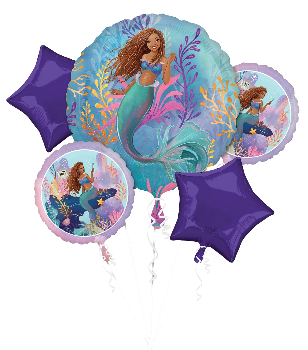 5 Balloon Bouquet: Little Mermaid Live Action – Playful Minds